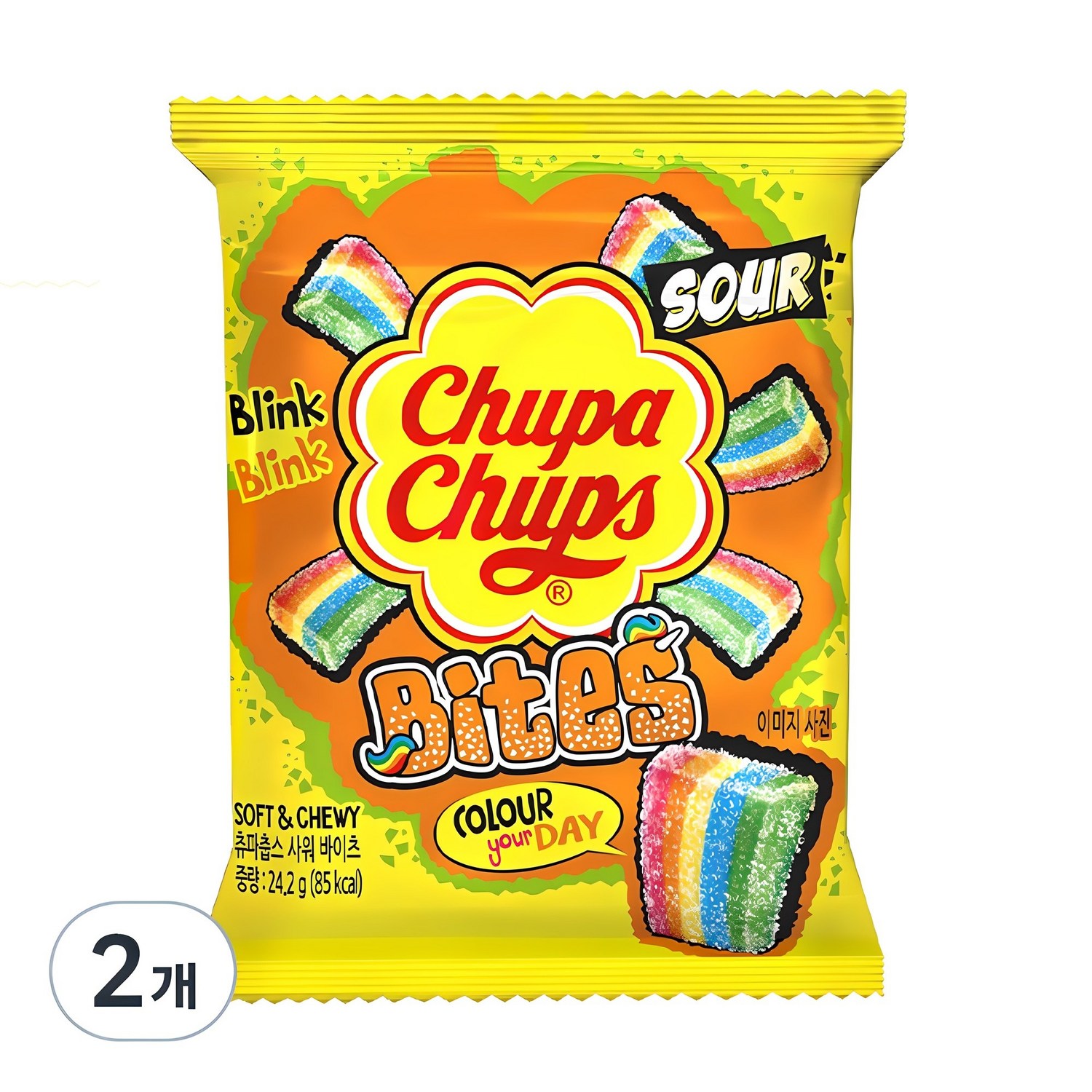 츄파춥스 사워 바이츠 츄잉젤리 10개입, 242g, 2개 - 츄잉젤리 | 쿠팡