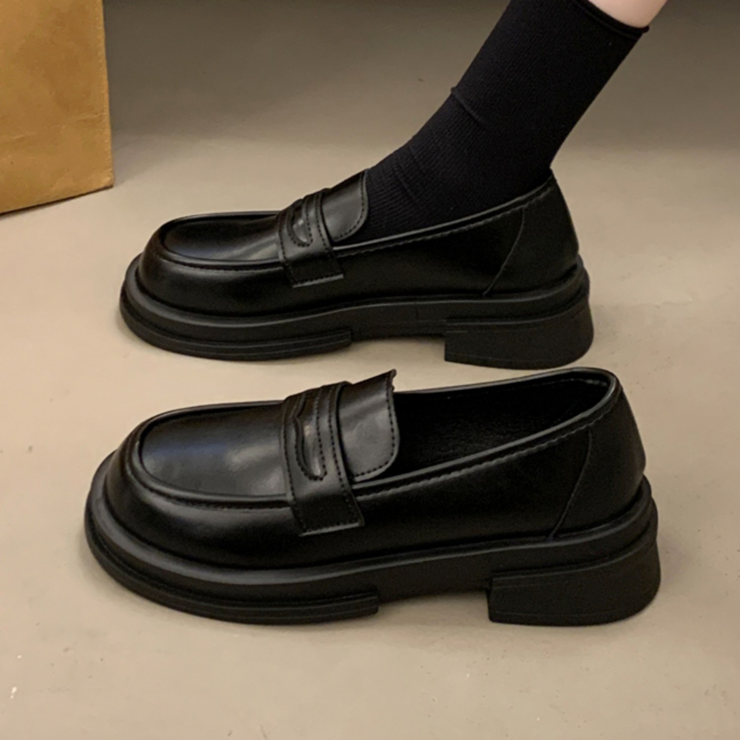 '[오늘출발] 메르나뛰 심플 민자 부드럽고 발편한 통굽 로퍼 키높이 청키 여성 단화 ME601' 최저가 검색, 최저가 ...