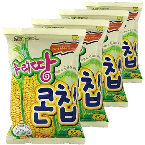 산들촌 우리땅 콘칩, 옥수수, 4개, 55g - 가격 변동 추적 그래프 - 역대가