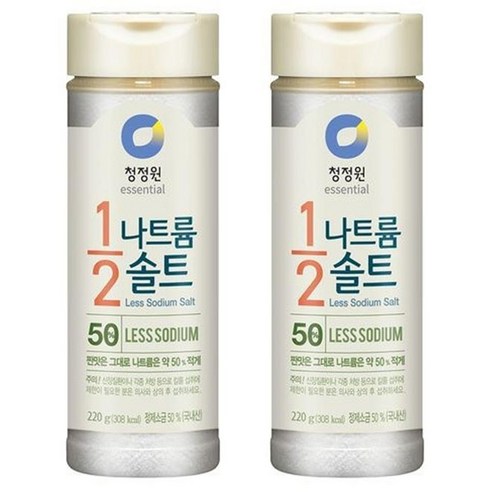 청정원 1/2 나트륨 솔트, 220g, 2개 - 가격 변동 추적 그래프 - 역대가