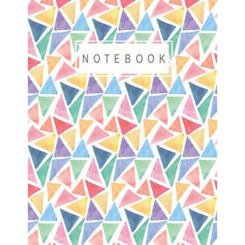 Notebook: Triangles Colorful Watercolor Notebook Journal Composition ...