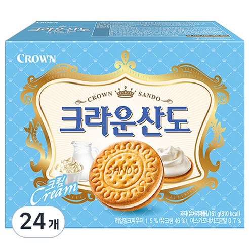 크라운 산도 크림, 161g, 24개 - 가격 변동 추적 그래프 - 역대가