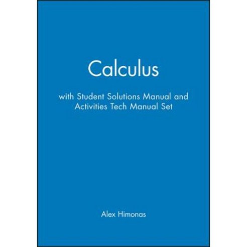 Calculus 1st Edition with Student Solutions Manual and Activities Tech Manual S