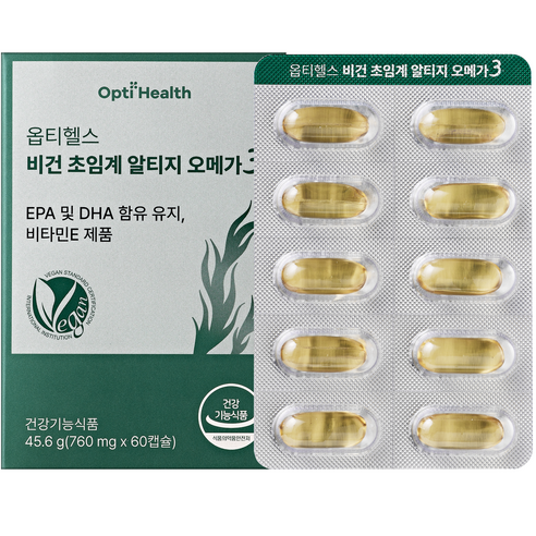 옵티헬스 비건 초임계 알티지 오메가3 고함량 EPA+DHA 45.6g, 60정, 1개 - 가격 변동 추적 그래프 - 역대가