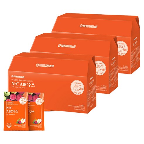 '참앤들황토농원 NFC ABC주스, 70ml, 90개' 최저가 검색, 최저가 34,470원 - 할인 알림