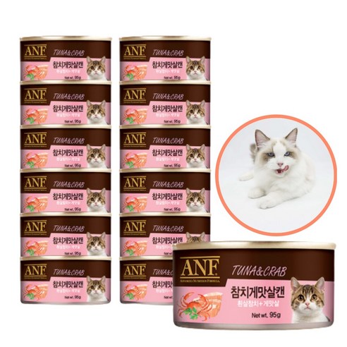 'ANF 고양이 캔 95g 24개, 참치게맛살, 95g, 24개' 최저가 검색, 최저가 30,860원 - 할인 알림