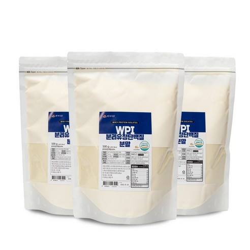 WPI 분리유청단백질 분말 500g HACCP 인증제품, 500g, 3개 - 건강 분말 | 쿠팡