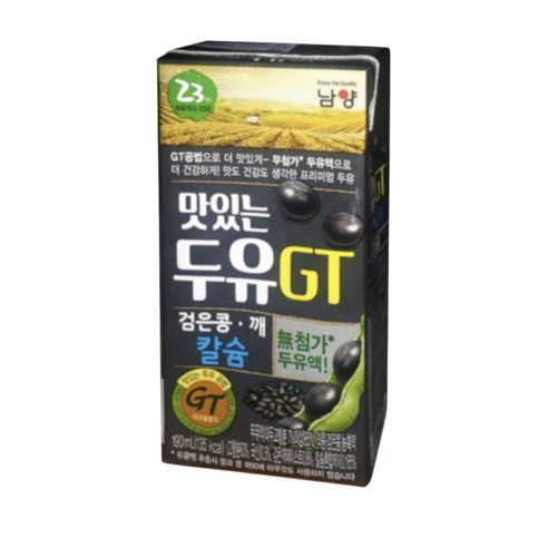 '남양유업 남양 맛있는두유GT 검은콩+깨 칼슘 190mlx48팩, 190ml, 48개' 최저가 검색, 최저가 27,800원 - 할인 알림