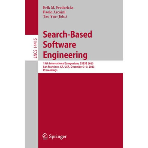 (영문도서) Search-Based Software Engineering: 15th International Symposium Ssbse 20