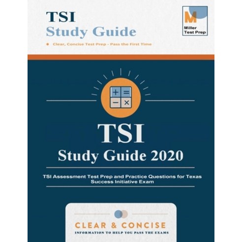 (영문도서) TSI Study Guide: TSI Assessment Test Prep and Practice Questions ...