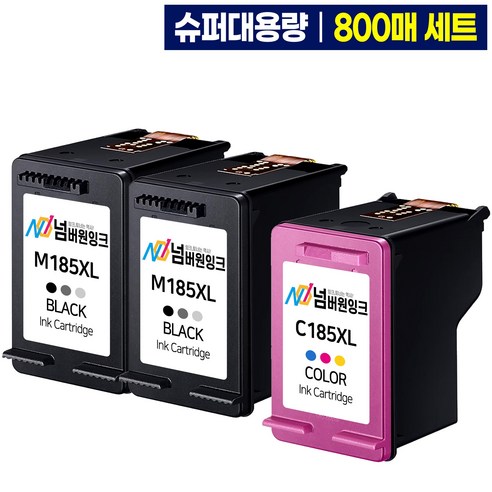 '삼성 INK-M185 INK-C185 1세트 3배 대용량 SL-J1680 SL-J1683 SL-J1685 SL-J1780W ...