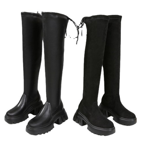 ANKRIC 여성 키 높이 롱 레이스업 부츠 하이힐 빅사이즈 롱부츠 - 가격 변동 추적 그래프 - 역대가