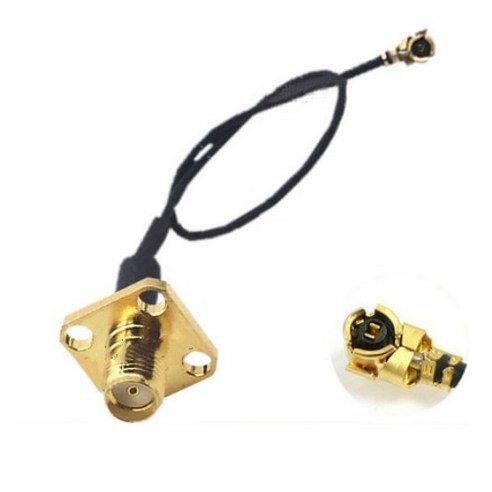 2pcs uFL/u.FL/IPX/IPEX-SMA 암 잭 연장 안테나 WiFi 코드 직각 PCB 마운트 1.13 피그 테일 케이블 ...