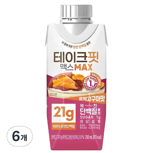 테이크핏 맥스 호박고구마맛 드링크믹스 RTD, 230ml, 24개 - 드링크믹스 | 쿠팡