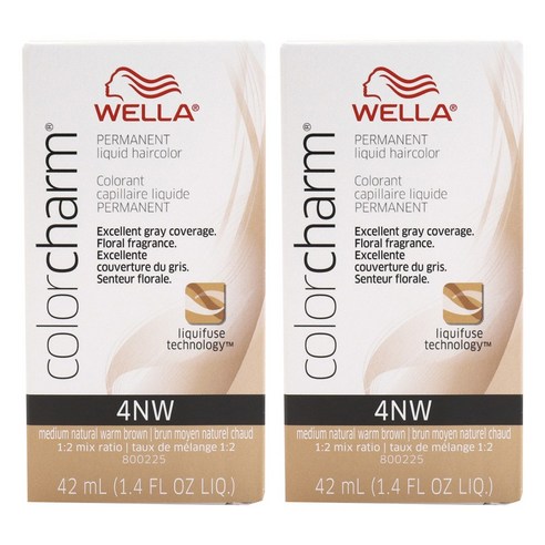 웰라 컬러참 퍼머넌트 리퀴드 헤어컬러 42ml, 4NW Natural Warm Brown, 2개 - 가격 변동 추적 그래프 - 역대가