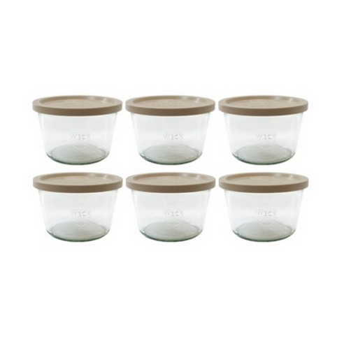 'WECK 기본형 유리몸체 6p + PE 뚜껑 베이지 6p 세트 No.741, 370ml, 1세트' 최저가 검색, 최저가 29,750원 - 할인 알림