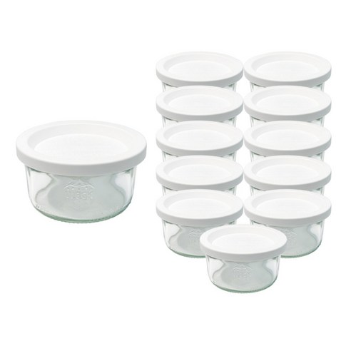 'WECK 기본형 유리 저장병 165ml No.976 12p + PE뚜껑 12p 세트' 최저가 검색, 최저가 134,320원 - 할인 알림