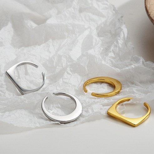 한국판 S925 순은 기하학 반지 여ins 심플 엣지 원터치 사각 링 오픈 - 가격 변동 추적 그래프 - 역대가