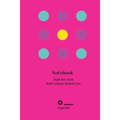 Half Dot Grid Half College Ruled Line -Cover Hollywood Cerise color ...