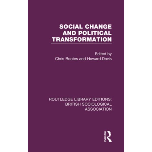 (영문도서) Social Change and Political Transformation Hardcover, Routledge ...
