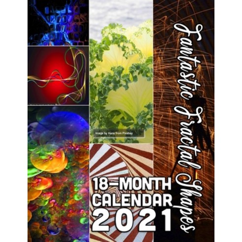 Fantastic Fractal Shapes 18-Month Calendar 2021: Wild Colors Patterns ...