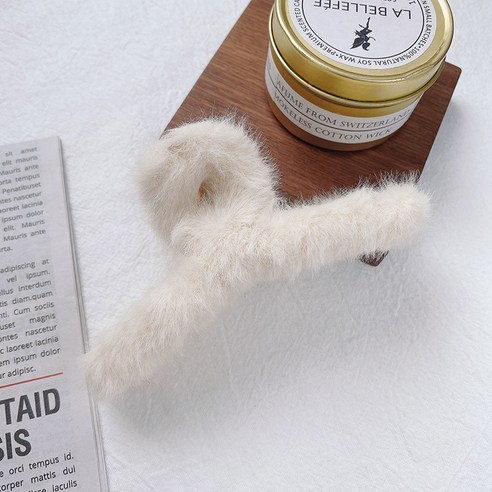 KORELAN 초선 벨벳 집게 가을 겨울 모조 토끼털 머리핀 기질 털털 쟁반 머리핀 뒤통수 머리장식 상어 집게 - 가격 변동 ...