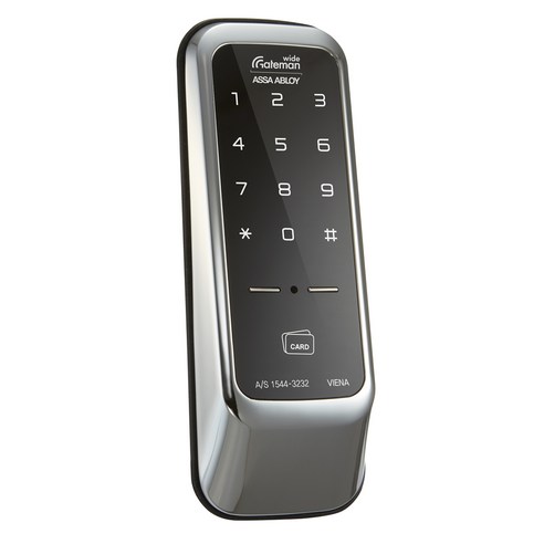 할인 10만원대 게이트맨 와이트 VIENA 도어록 + 카드키 4p 세트 자가설치 솔리티 웰콤 지문인식 WP-530B 무타공 푸시풀 카드키2개+번호키 블루투스(옵션) 와이파이 ...