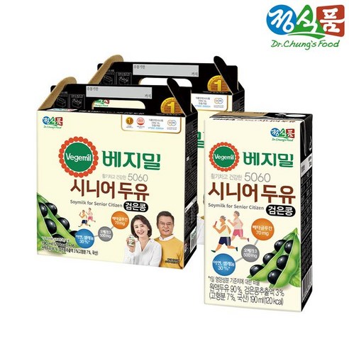 '[정식품]베지밀 5060시니어두유 190mlx32팩, 190ml, 32개' 최저가 검색, 최저가 20,800원 - 할인 알림