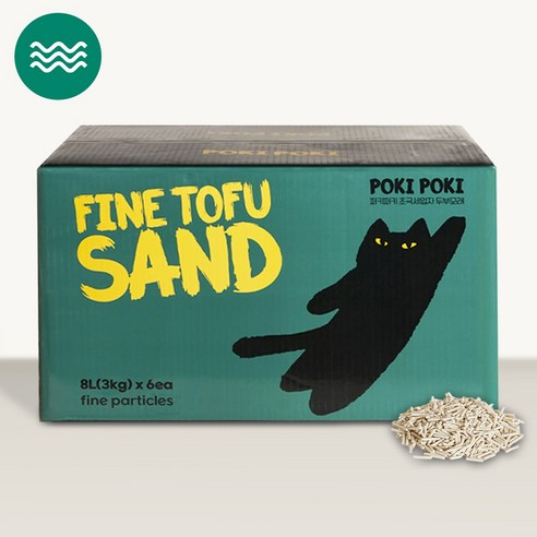 퍼키퍼키 고양이두부모래 1.5mm 초극세입자 8L x 6개 무향 - 모래 | 쿠팡