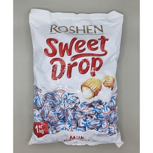 로젠 로셴 스윗드롭 연유카라멜 총 2kg 국내당일 ROSHEN Sweet Drop, 1000g, 2개 - 일반하드캔디 | 쿠팡