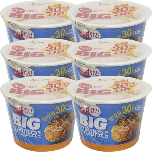 햇반 BIG 컵반 치킨마요 덮밥 313g x6개, 1세트 - 가격 변동 추적 그래프 - 역대가
