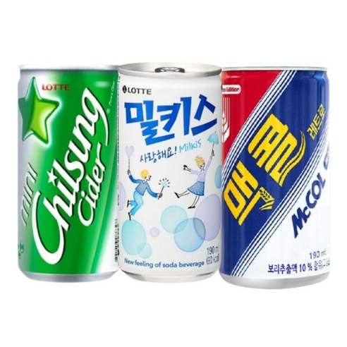 맥콜190&사이다190&밀키스190ml X 각10개(총30개) - 기타탄산음료 | 쿠팡