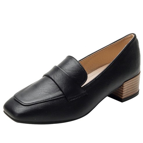 ANKRIC 여자구두 Loafu 신발 가을 두꺼운 발 뒤꿈치 영어 스타일 봄과 가을 여성 신발 싱글 신발 작은 가죽 신발 - 가격 변동 추적