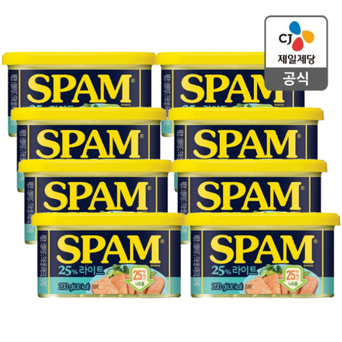 'CJ 스팸 25%라이트 200g 마일드, 200g, 8개' 최저가 검색, 최저가 28,000원 - 할인 알림
