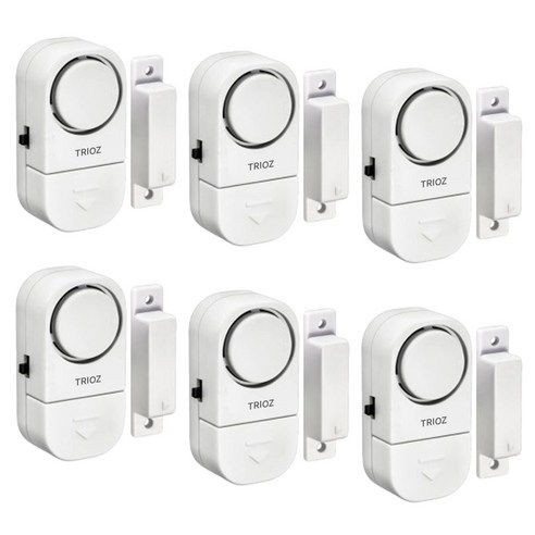 TRIOZ 도어 경보기 방범벨 창문 센서벨 문열림 센서 1+1, 6개 - 경보기/호출벨/차임벨 | 쿠팡