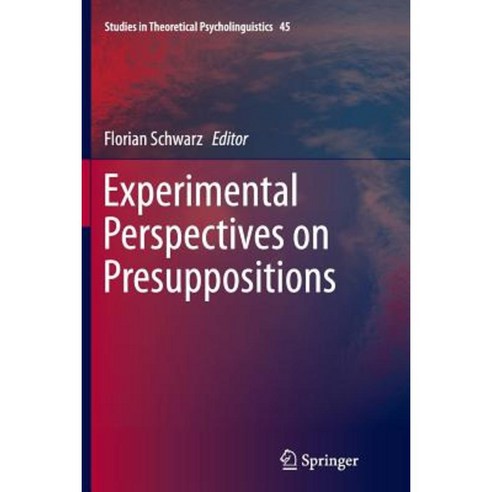 Experimental Perspectives on Presuppositions Paperback, Springer - 가격 변동 추적 그래프
