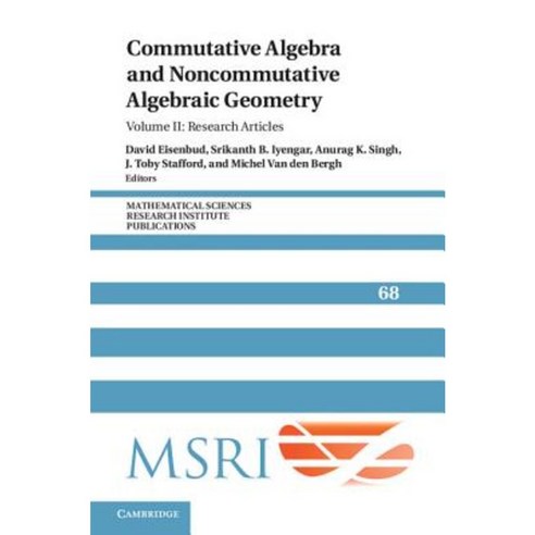 Commutative Algebra and Noncommutative Algebraic Geometry, Cambridge ...
