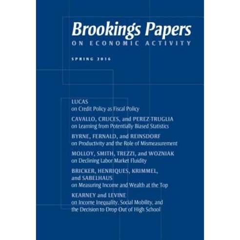 Brookings Papers on Economic Activity: Spring 2016 Paperback, Brookings ...