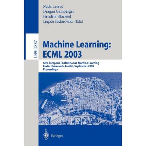 Machine Learning: Ecml 2003 Paperback, Springer - 가격 변동 추적 그래프 - 역대가