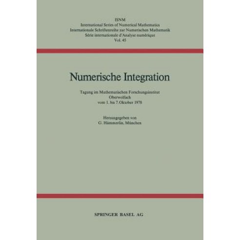 Numerische Integration: Tagung Im Mathematischen Forschungsinstitut ...