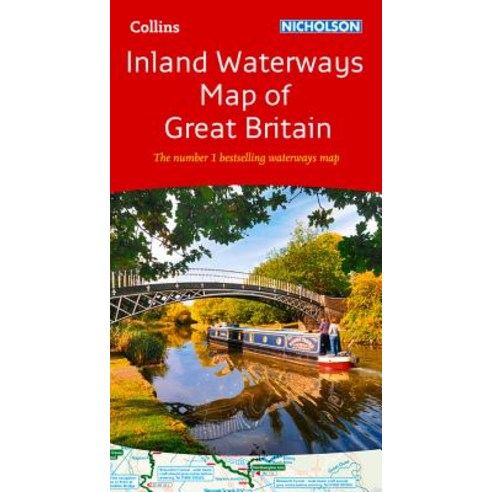 Collins Nicholson Inland Waterways Map of Great Britain Folded ...