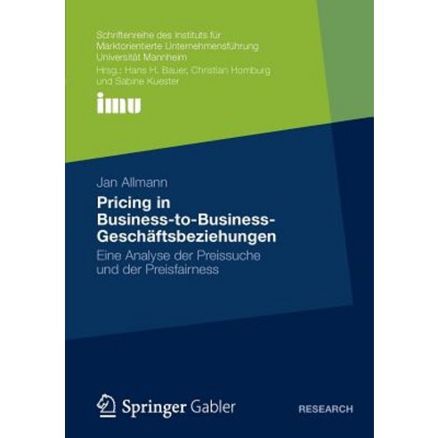 Pricing in Business‐to‐business‐geschaftsbeziehungen: Eine Analyse Der ...