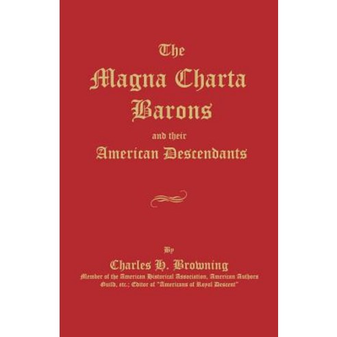 The Magna Charta Barons and Their American Descendants Paperback ...