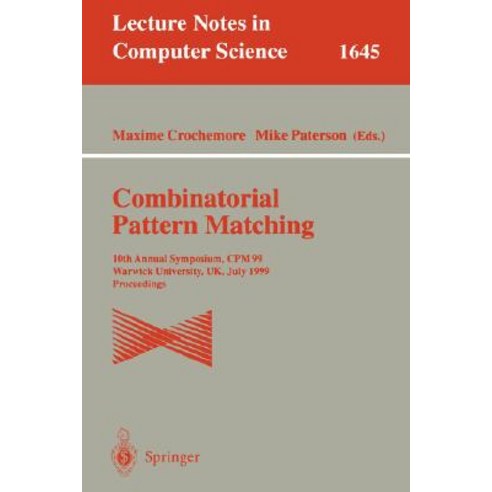 Combinatorial Pattern Matching: Fifth Annual Symposium CPM ''94 ...