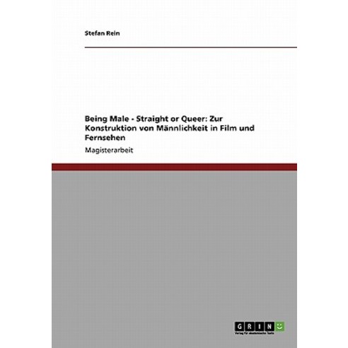 Being Male - Straight or Queer: Zur Konstruktion Von Mannlichkeit in ...