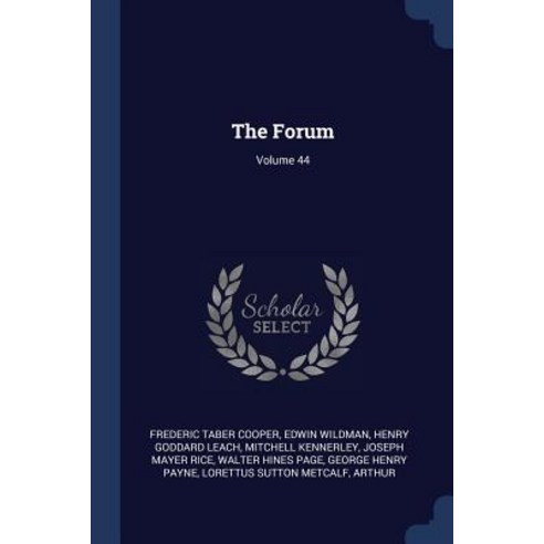 The Forum; Volume 44 Paperback, Sagwan Press - 가격 변동 추적 그래프 - 역대가