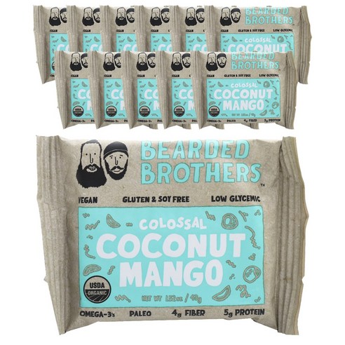 비어디드브라더스 에너지 바, 12개입, 콜로살 코코넛 망고(Colossal Coconut Mango), 43g - 가격 변동 ...